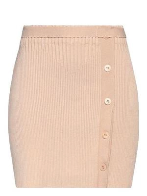 ANDREĀDAMO Knitted Mini Skirt - Beige