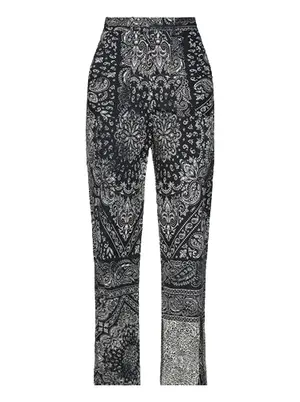 Pinko Straight-leg Paisley-print Trousers - Black