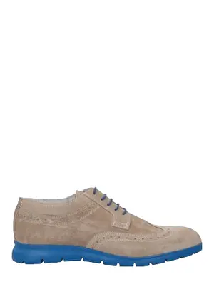 CAFÈNOIR Lace-Up Leather Brogues Beige