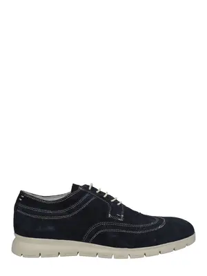 CAFÈNOIR Lace-Up Leather Brogues Dark Blue