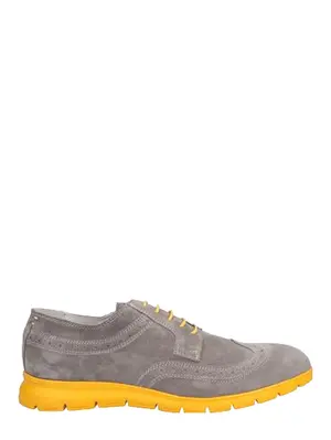 CAFÈNOIR Lace-Up Leather Brogues Grey