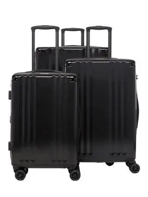 CALPAK Ambeur 3-piece Metallic Luggage Set - Black