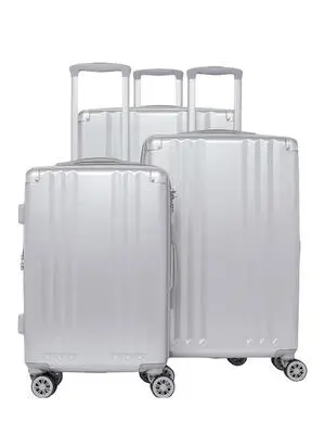 CALPAK Ambeur 3-piece Metallic Luggage Set - Silver