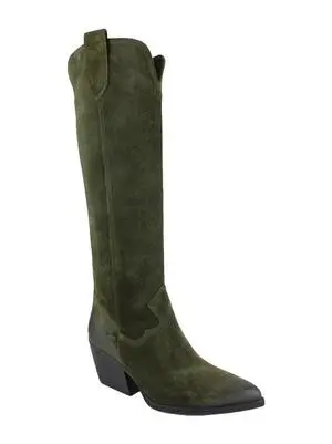 ZIGI Valezka Knee-high Boot - Army Green Suede