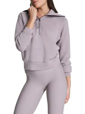 Spanx Airessentials Half Zip Sweatshirt - Coastal Fog