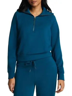 Spanx Airessentials Half Zip Sweatshirt - Deep Cove