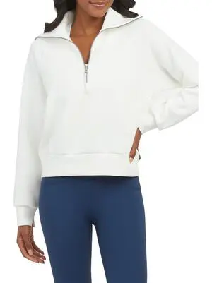 Spanx Airessentials Half Zip Sweatshirt - Powder