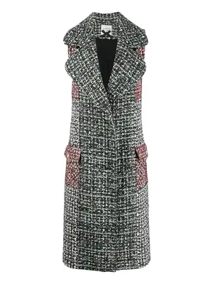 EDWARD ACHOUR PARIS Tweed Sleeveless Coat Multi