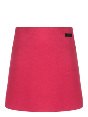 GANNI Logo-patch A-line Skirt - Pink