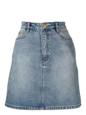 BAPY BY *A BATHING APE® Washed Denim A-Line Skirt