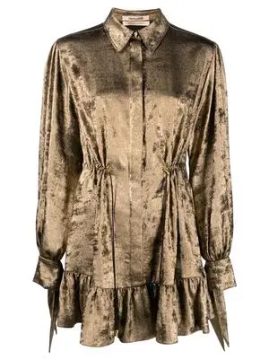 ROBERTO CAVALLI Roberto Cavalli Metallic-Effect Shirt Dress