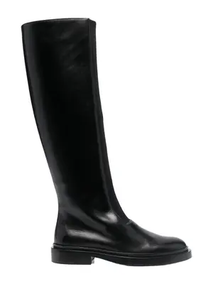 JIL SANDER Knee-high Leather Boots - Black