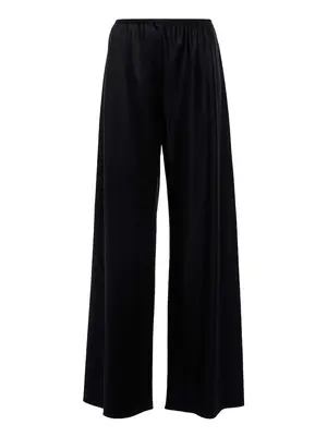 THE ROW Gala Wide-leg Virgin Wool Trousers - Black