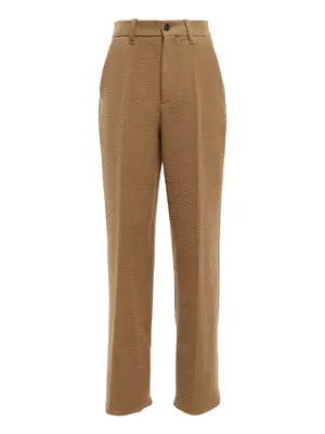 THE ROW Gustavo High-rise Wool-blend Pants - Beige