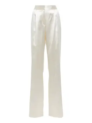 DANIELLE FRANKEL Miriam Wool-silk Trousers - White