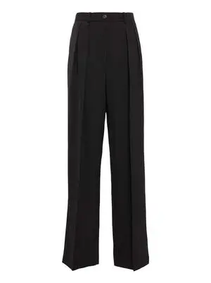 THE ROW Igor High-rise Wide-leg Pants - Black