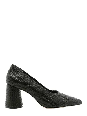 STUDIO CHOFAKIAN Liam 80mm Woven Pumps - Black