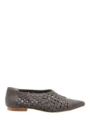 STUDIO CHOFAKIAN Woven Ballerina Shoes - Grey