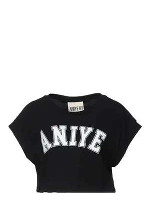 ANIYE BY ANIYE BY Printed Jersey Crop Top Black