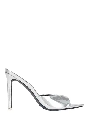 BLACK SUEDE STUDIO Brea Mule - Silver Mirror Metallic