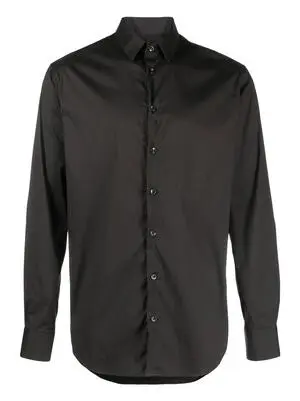 Giorgio Armani Slim-cut Button-down Shirt - Black