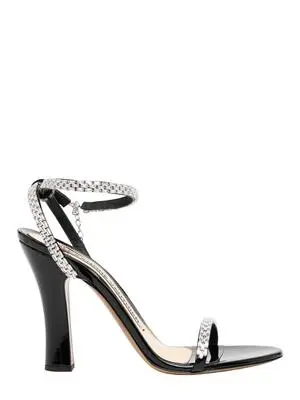 Alexandre Vauthier Crystal-embellished 105mm Sandals - Black