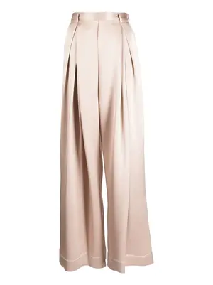 Goen.j Pleated Wide-leg Trousers - Brown