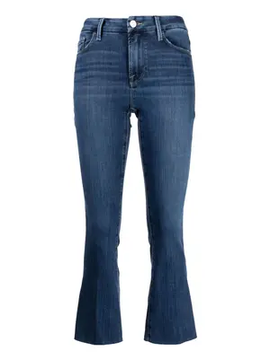 FRAME Le Crop Mid-rise Cropped Jeans - Blue
