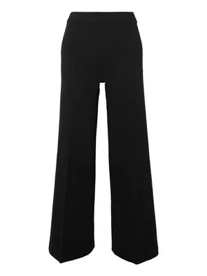Spanx Stretch-ponte Wide-leg Trousers - Black