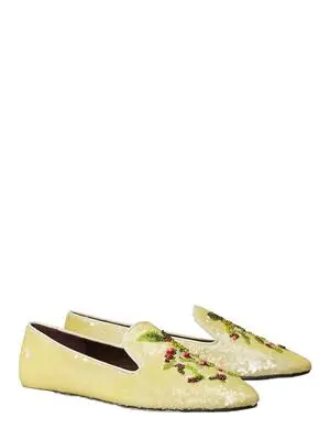 Tory Burch Smoking Slipper - Beige