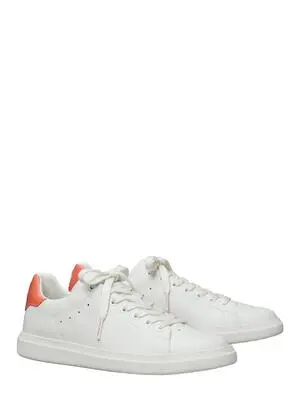 Tory Burch Tory Burch Howell Court Sneaker Titanium White / Coral Crush