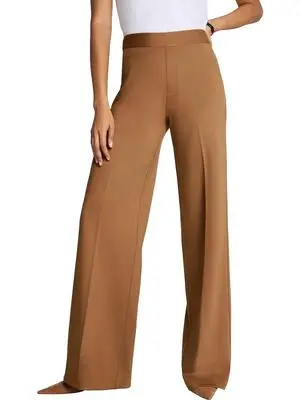 Spanx Perfect Fit Ponte Wide Leg Trousers - Maplewood