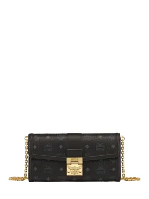 Mcm Tracy Chain Wallet Black