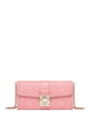 Mcm Tracy Chain Wallet Blossom Pink Visetos