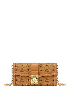 Mcm Tracy Chain Wallet Cognac