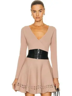 Alaïa Wrap Angie Bodysuit - Nude