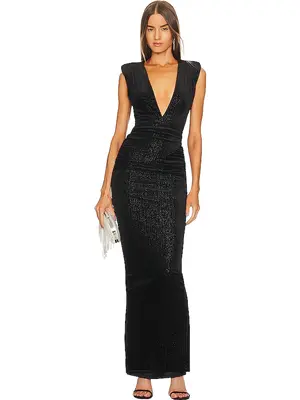 MICHAEL COSTELLO X Hana Gown - Black
