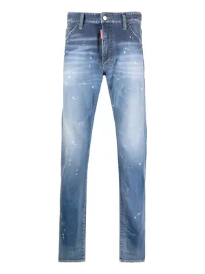 Dsquared2 Paint Splatter-print Jeans - Blue