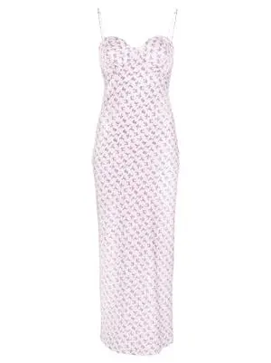 Natasha Zinko Print Slip Dress - Pink