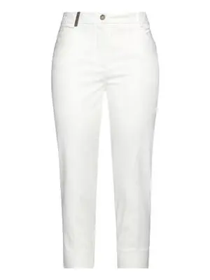 Peserico PESERICO Tapered Cropped Pants Off White