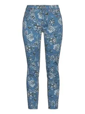 LIU •JO Slim-leg Floral Pants - Blue