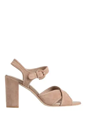 TOD'S Leather Sandals Beige