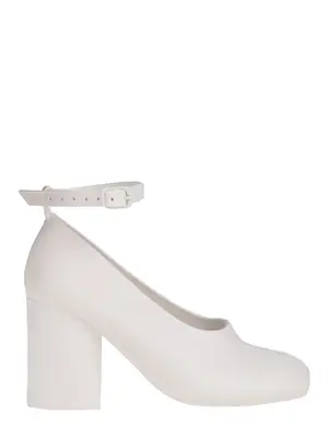 MAISON MARGIELA Rubber Pumps With Buckle-Fastening Ankle Strap White