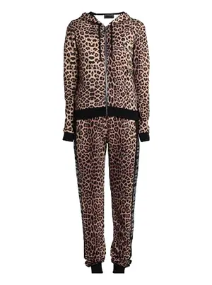 Philipp Plein PHILIPP PLEIN Leopard-Print Tracksuit Camel