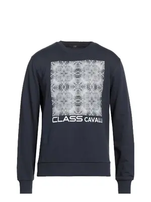 Roberto Cavalli Cotton Sweatshirt Blue