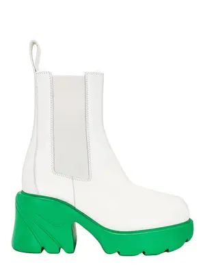 Bottega Veneta Flash Ankle Boots - White & Parakeet