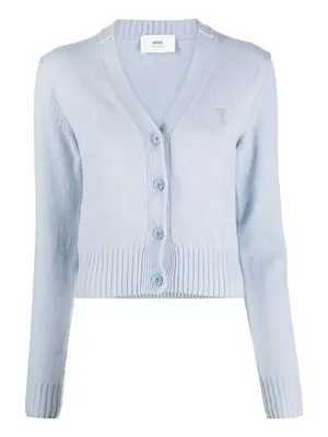 Ami De Coeur V-neck Cardigan - Blue