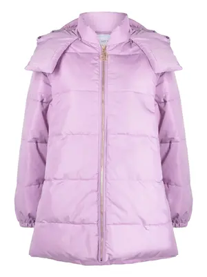 Patou Detachable Sleeves Puffer Coat - Purple
