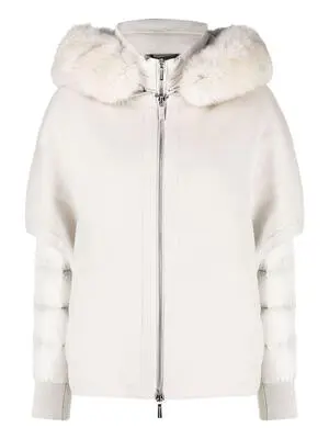 MOORER Hooded Layered Jacket