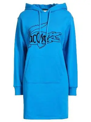 Lacoste Cotton Fleece T-shirt Mini Dress - Blue